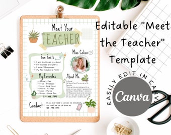 Meet the Teacher Editable Template, Back to School Welcome Letter ...