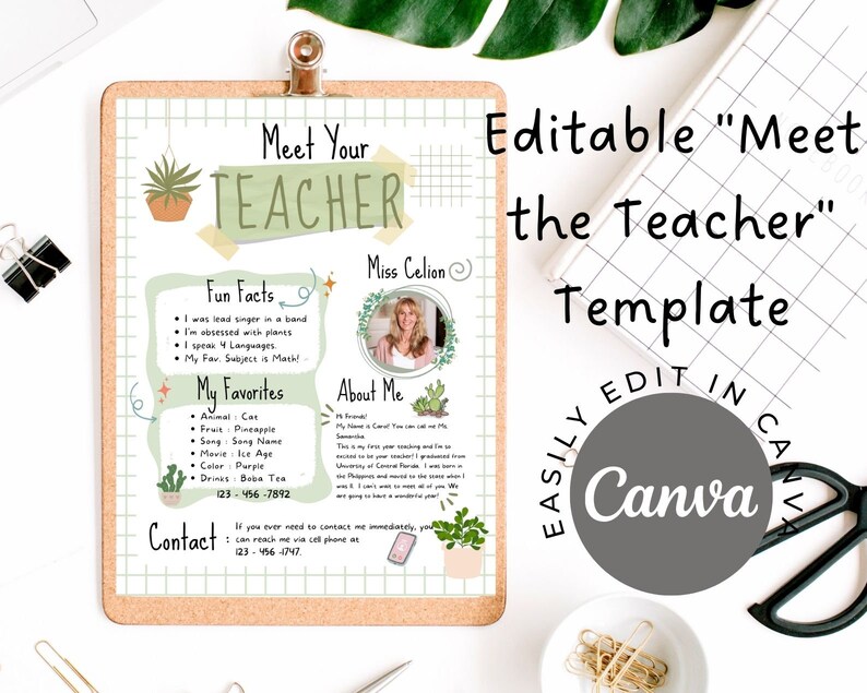 Editable Template for Meet the Teacher. Welcome Letter to - Etsy