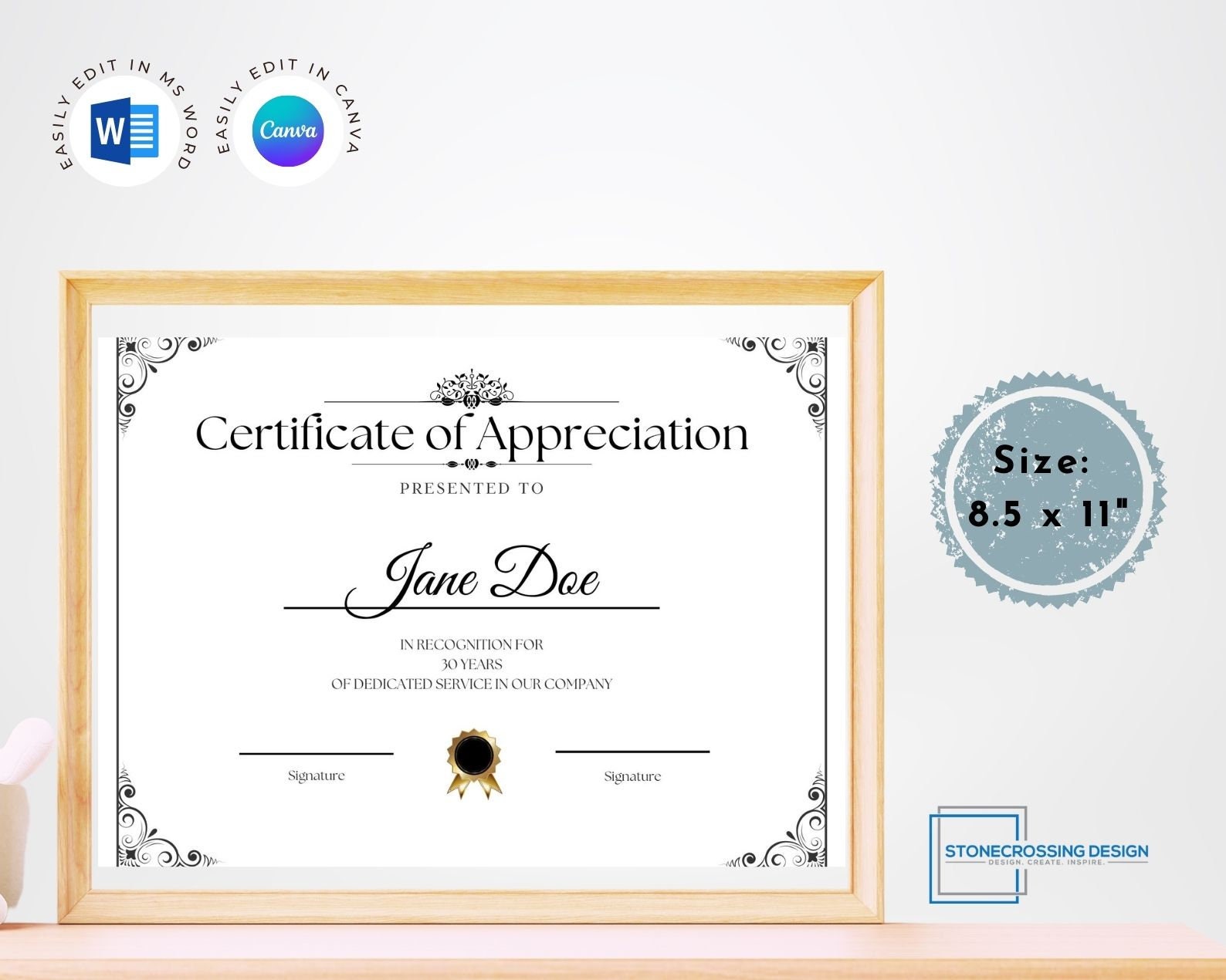 Editable Certificate of Appreciation Template. Award Template ...