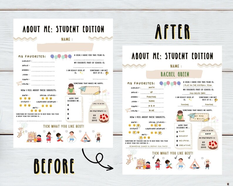 Editable Template for Meet the Student. Welcome Letter to - Etsy