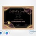 Editable Certificate of Completion Template. Award Template. Printable ...