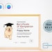 Editable Certificate of Completion for Dog Template. Award Template ...