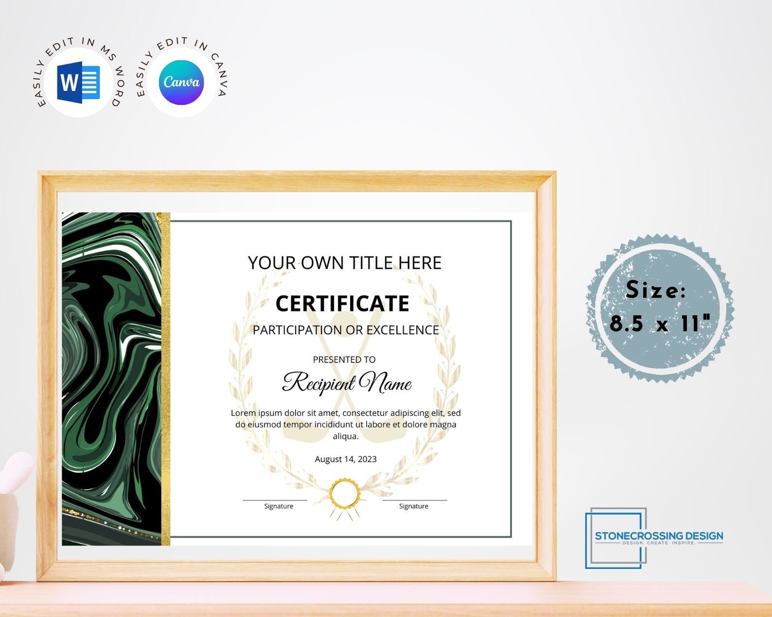 Editable Golf Sports Certificate Template With Photo. Award. Trophy ...