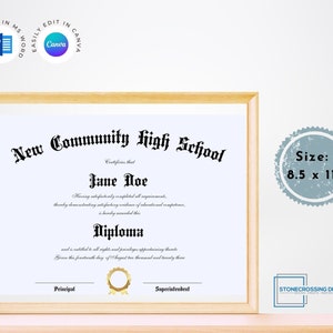 Editable Diploma Certificate - Recognizing Academic Achievement ...
