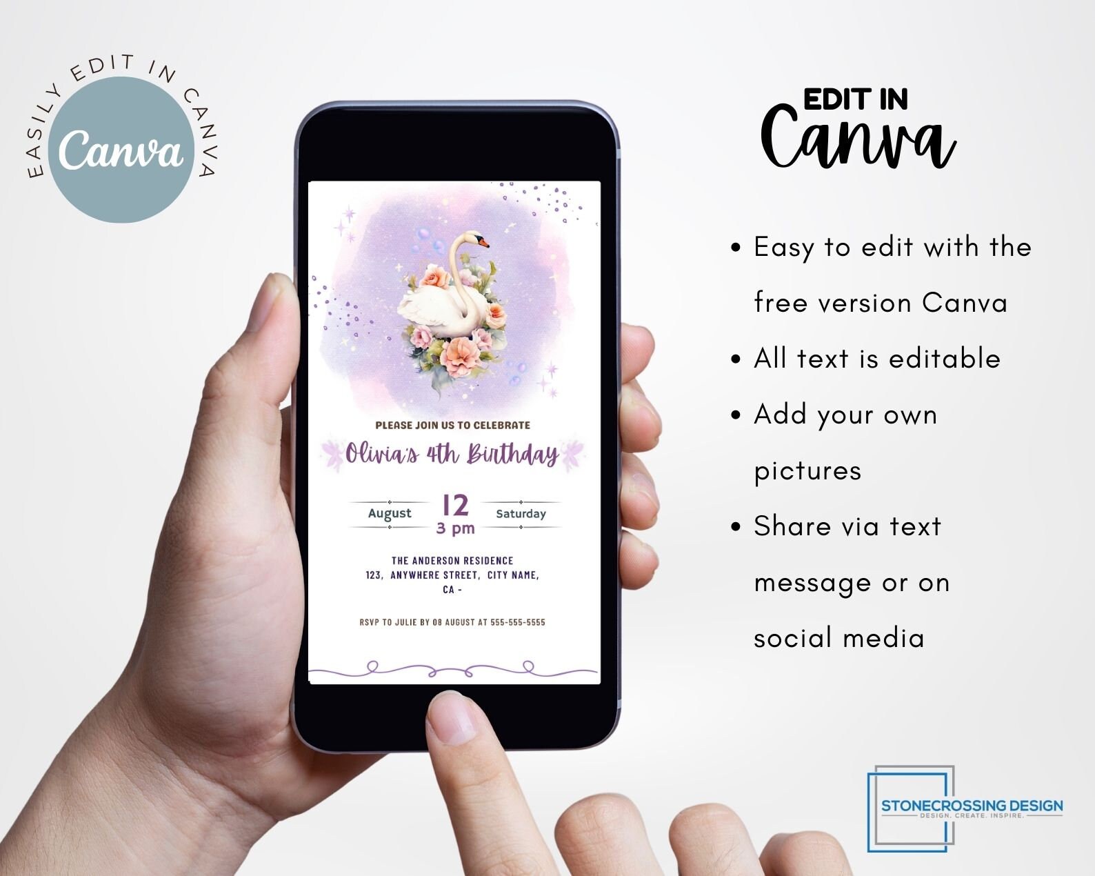 Digital Birthday Party Invitation, Electronic Birthday Party, Birthday ...