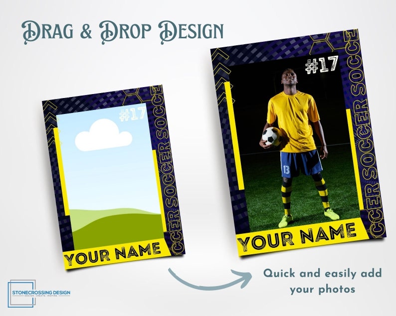 Soccer Trading Card Template Trading Card Template Canva - Etsy