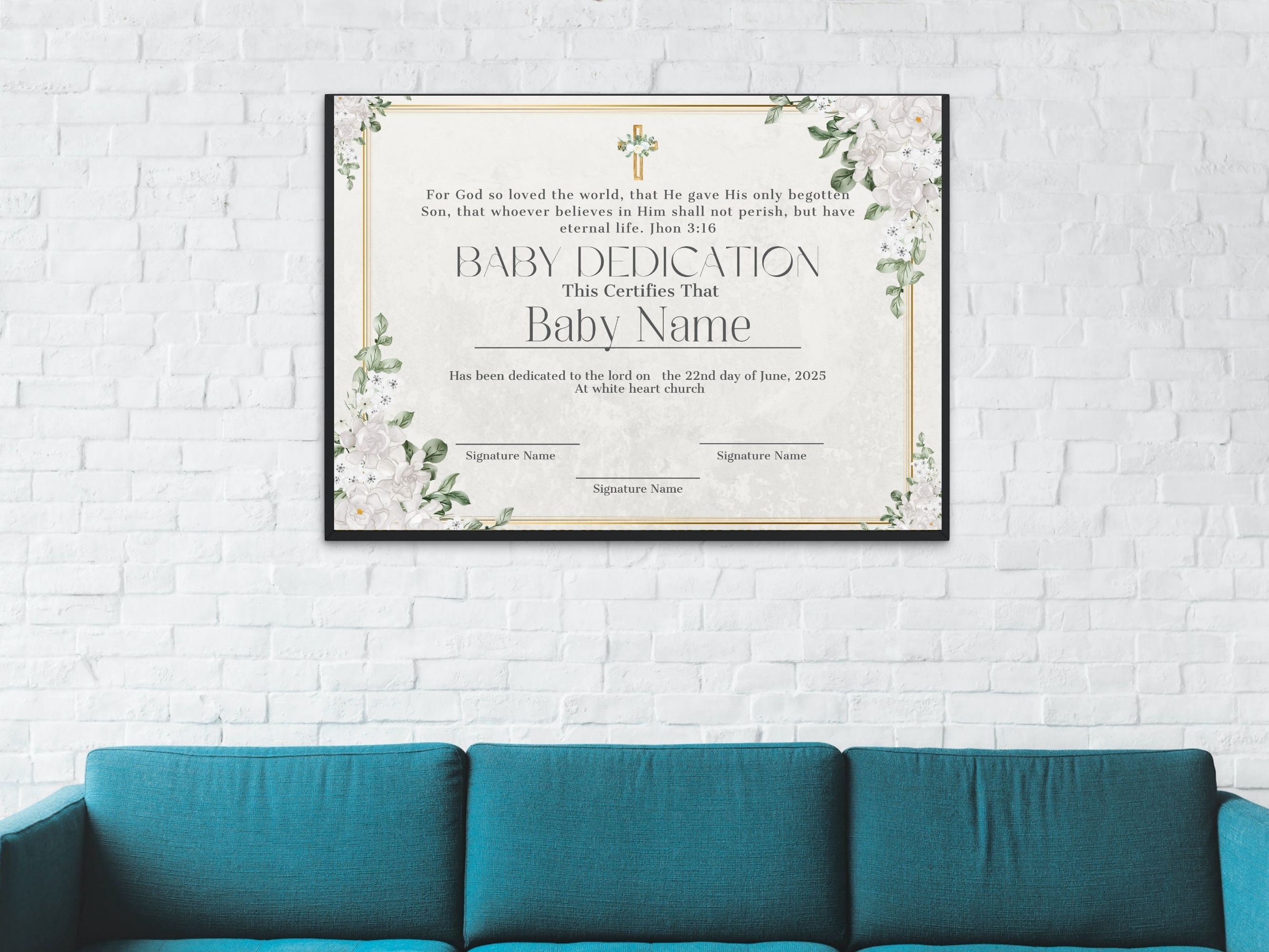 Editable Baby Dedication Template. Baptism. Printable - Etsy