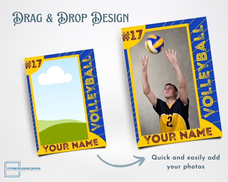 Volleyball Trading Card Template | Trading Card Template | Canva ...