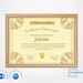 Editable Certificate of Achievement Template. Award Template. Printable ...
