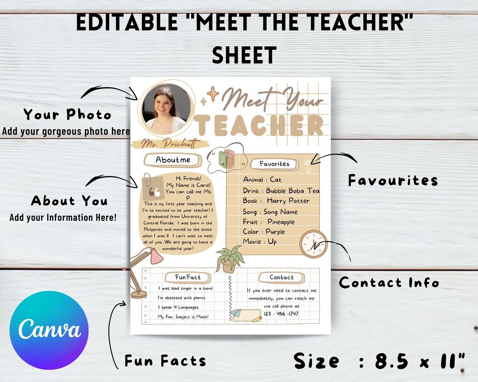 Editable Template for Meet the Teacher. Welcome Letter to School. First ...