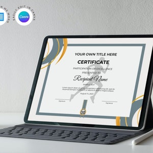 Editable Running Track Sports Certificate Template With Photo. Award ...