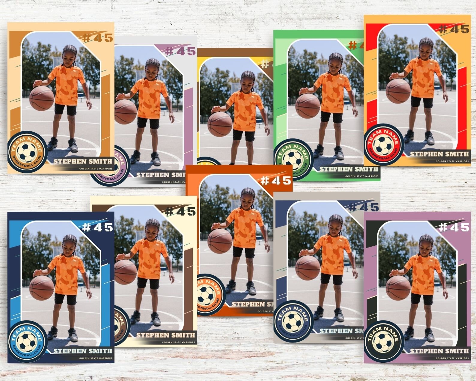 Basketball Trading Card Template Trading Card Template - Etsy