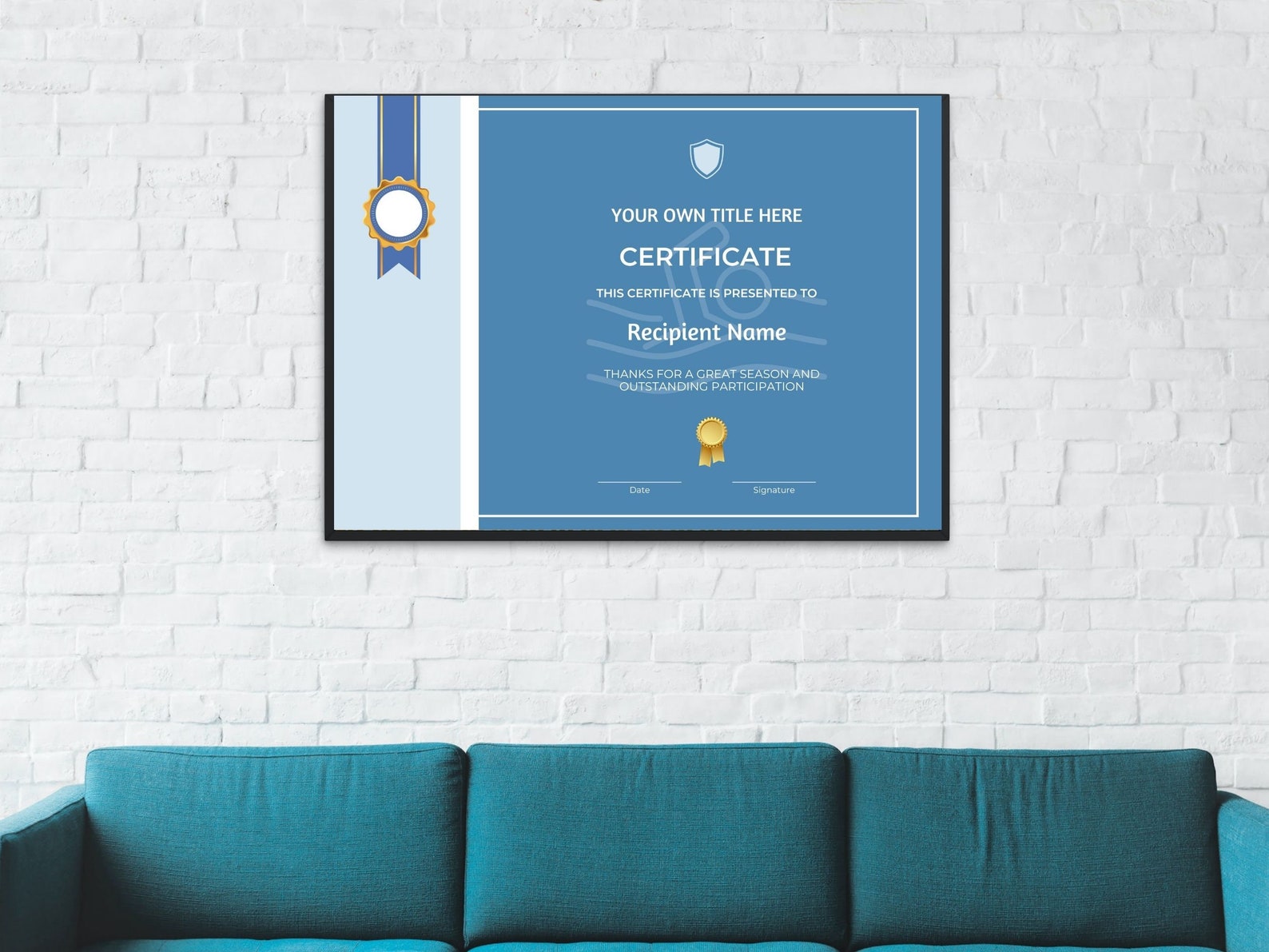Editable Participation Sports Certificate Template With Photo. - Etsy
