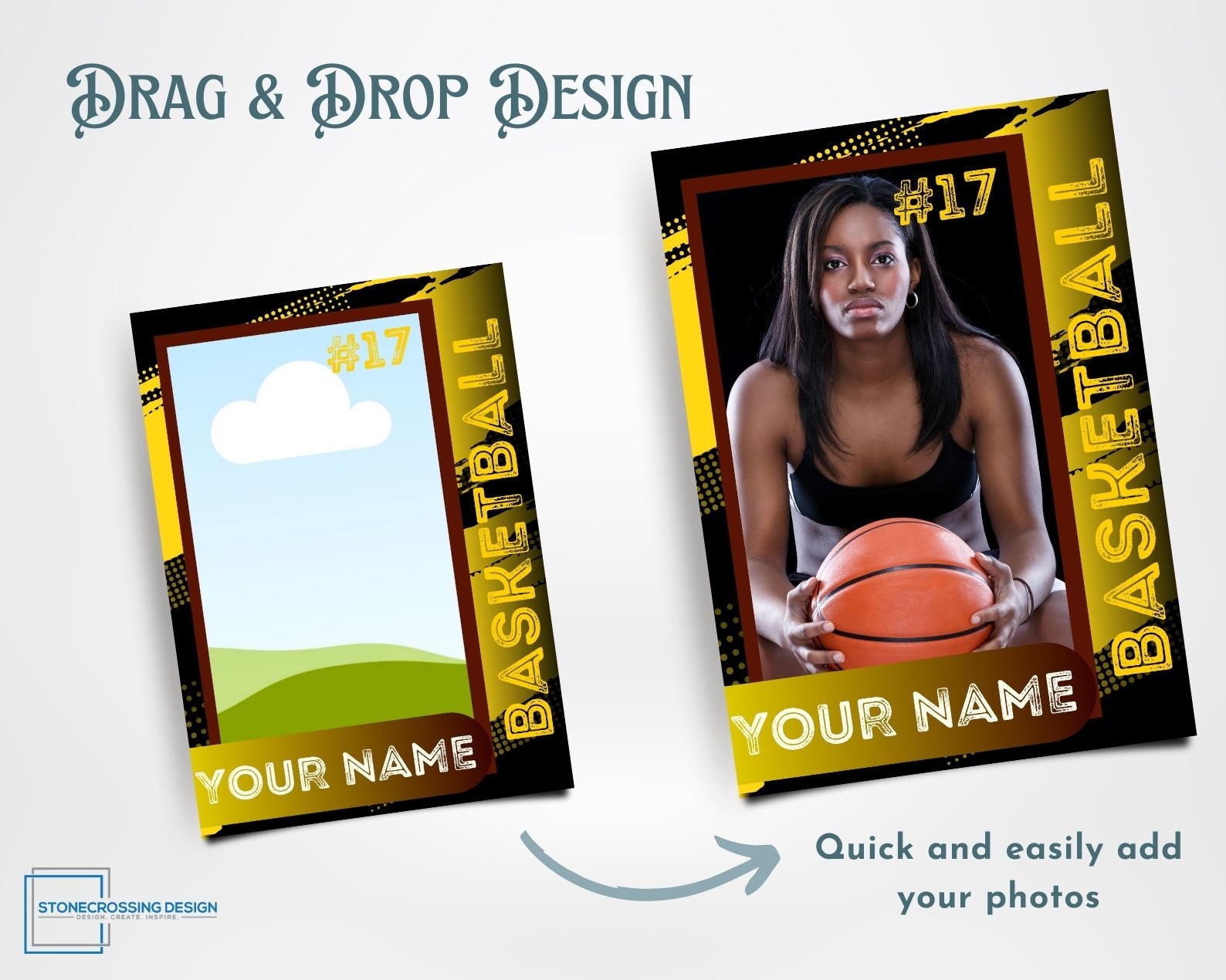 Basketball Trading Card Template Trading Card Template Canva Template ...