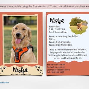 Dog Trading Card Template | Trading Card Template | Canva Template ...