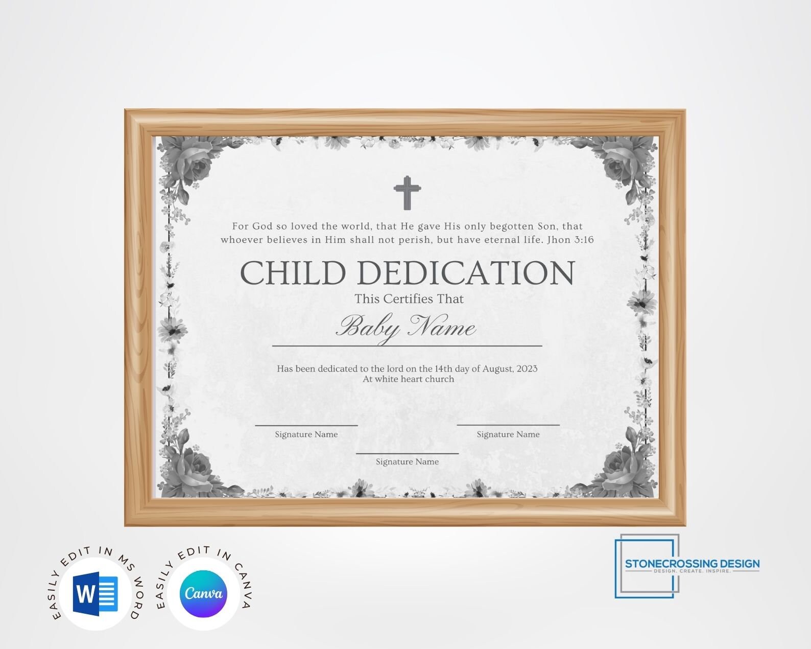 Editable Baby Dedication Template. Baptism. Child Dedication. - Etsy