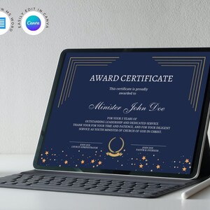 Editable Award Certificate. Recognizing Excellence and Achievement ...