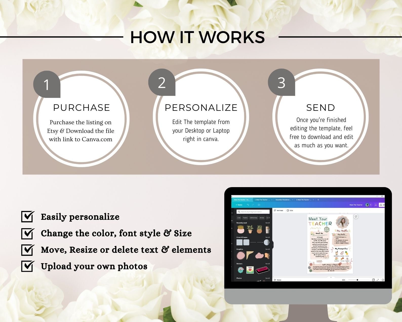 Editable Template for Meet the Teacher. Welcome Letter to School. First ...