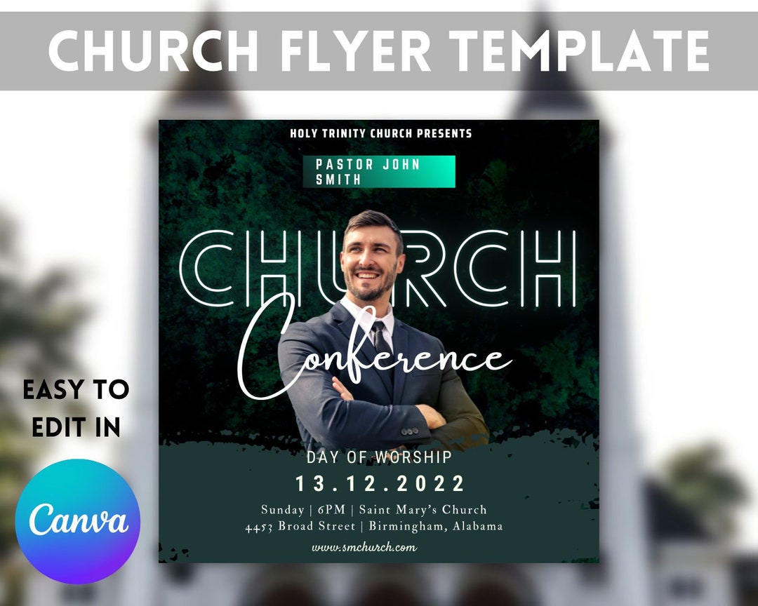 Church Flyer Template Share the Word With Elegance and Impact Canva ...
