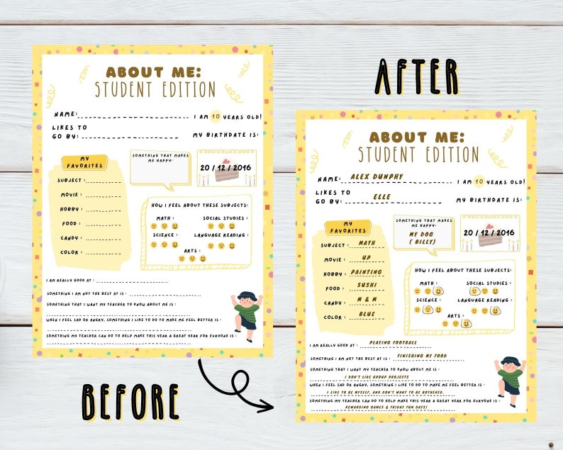 Editable Template for Meet the Student. Welcome Letter to School. First ...