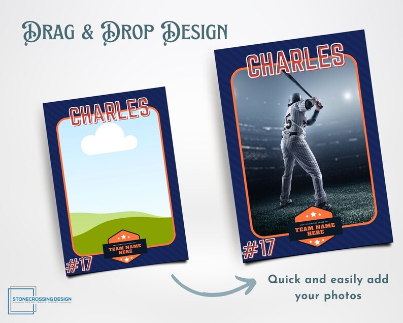 Baseball Trading Card Template Trading Card Template Canva Template ...