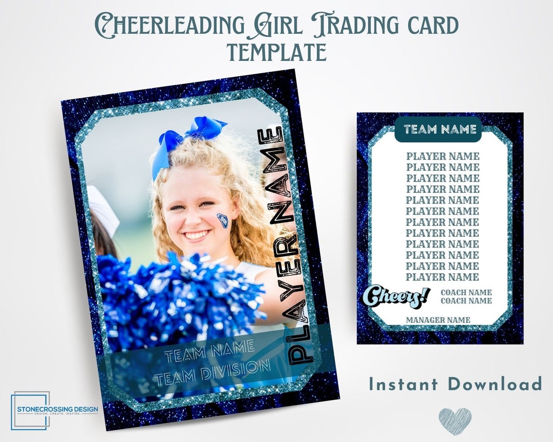 Cheerleading Trading Card Template | Trading Card Template | Canva ...