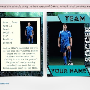 Soccer Trading Card Template | Trading Card Template | Canva Template ...