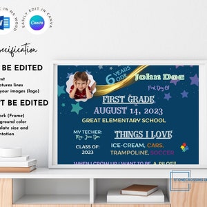Editable First Day of School Template. School Certificate. Printable ...
