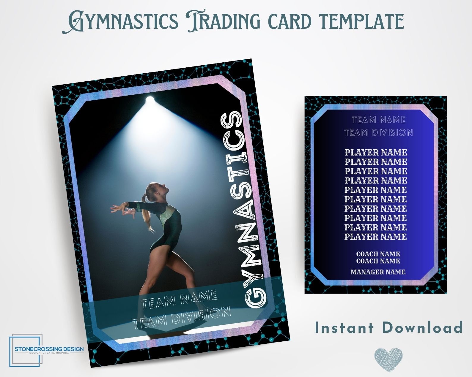 Gymnastics Trading Card Template | Trading Card Template | Canva ...