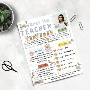 Editable Template for Meet the Teacher. Welcome Letter to School. First ...