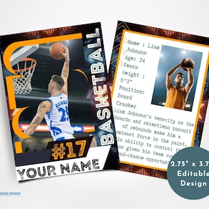Basketball Trading Card Template | Trading Card Template | Canva ...