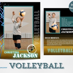 Volleyball Trading Card Template | Trading Card Template | Canva ...