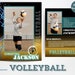 Volleyball Trading Card Template Trading Card Template Canva Template ...