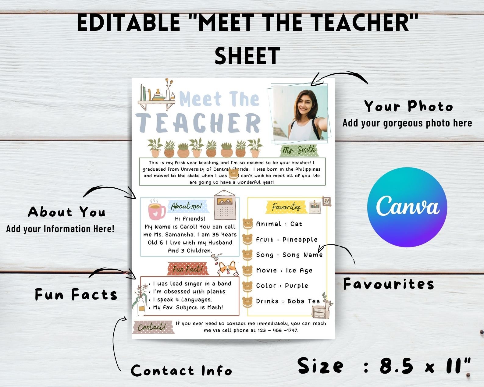 Editable Template for Meet the Teacher. Welcome Letter to School. First ...