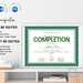 Editable Certificate of Completion Template. Award Template. Printable ...