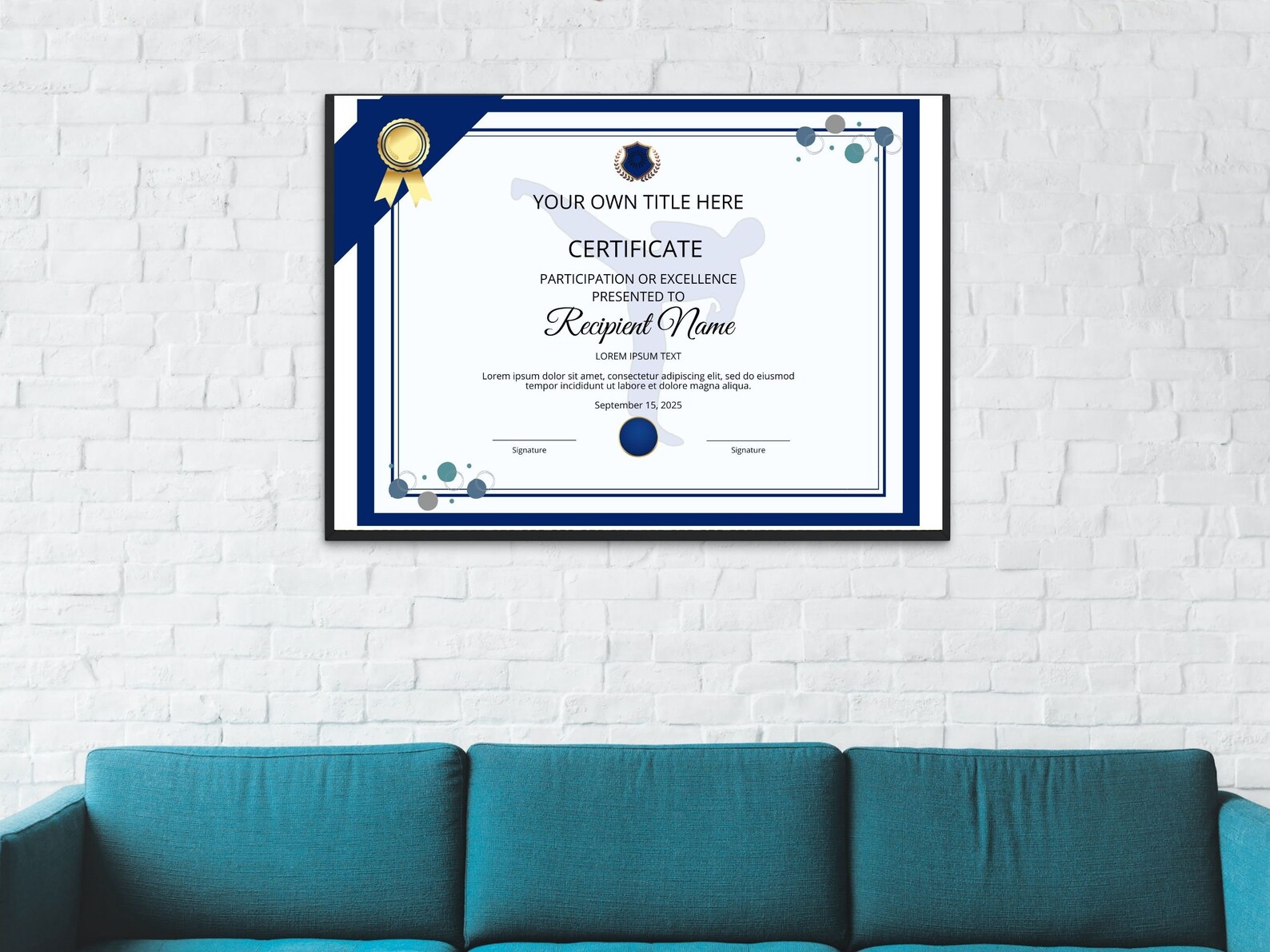 Editable Karate Martial Arts Certificate Template With Photo. - Etsy