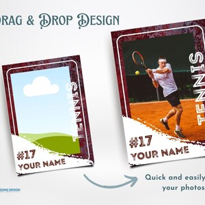 Tennis Trading Card Template | Trading Card Template | Canva Template ...