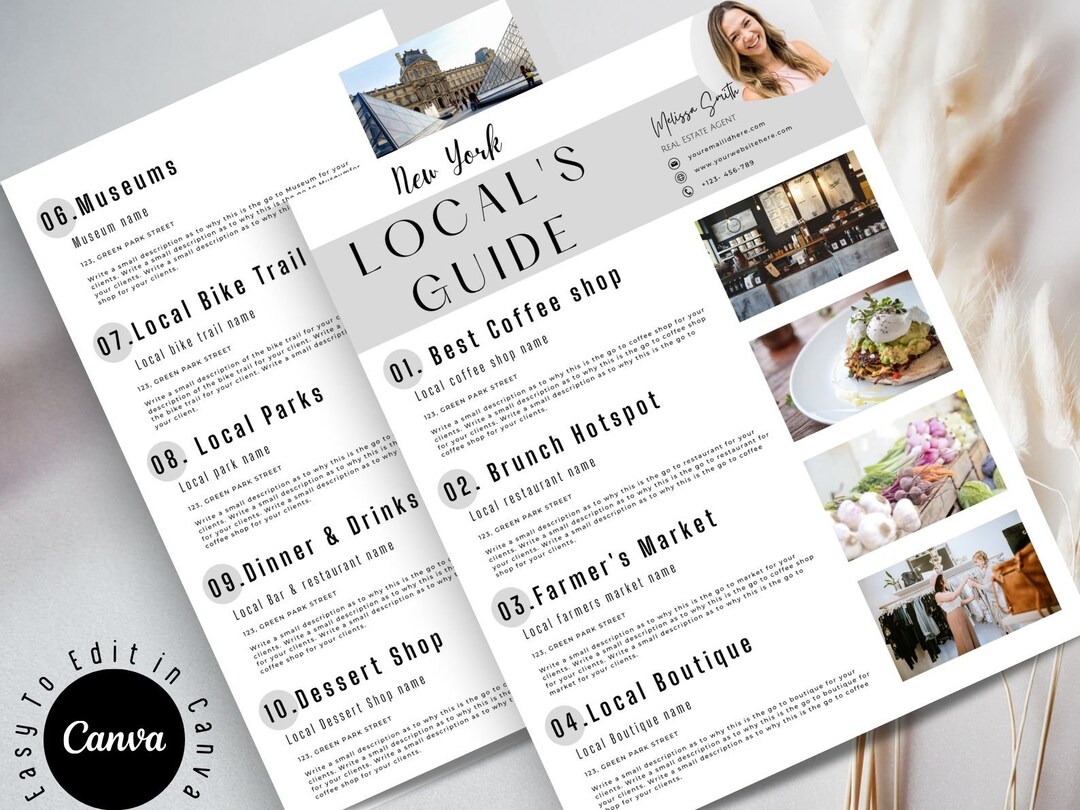 Real Estate Local Guide Template, Welcome Guide, City Guide Flyer ...