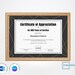 Editable Certificate of Appreciation. Award Template. Printable ...