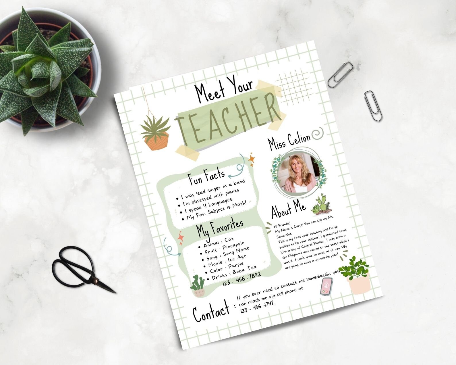 Editable Template for Meet the Teacher. Welcome Letter to School. First ...