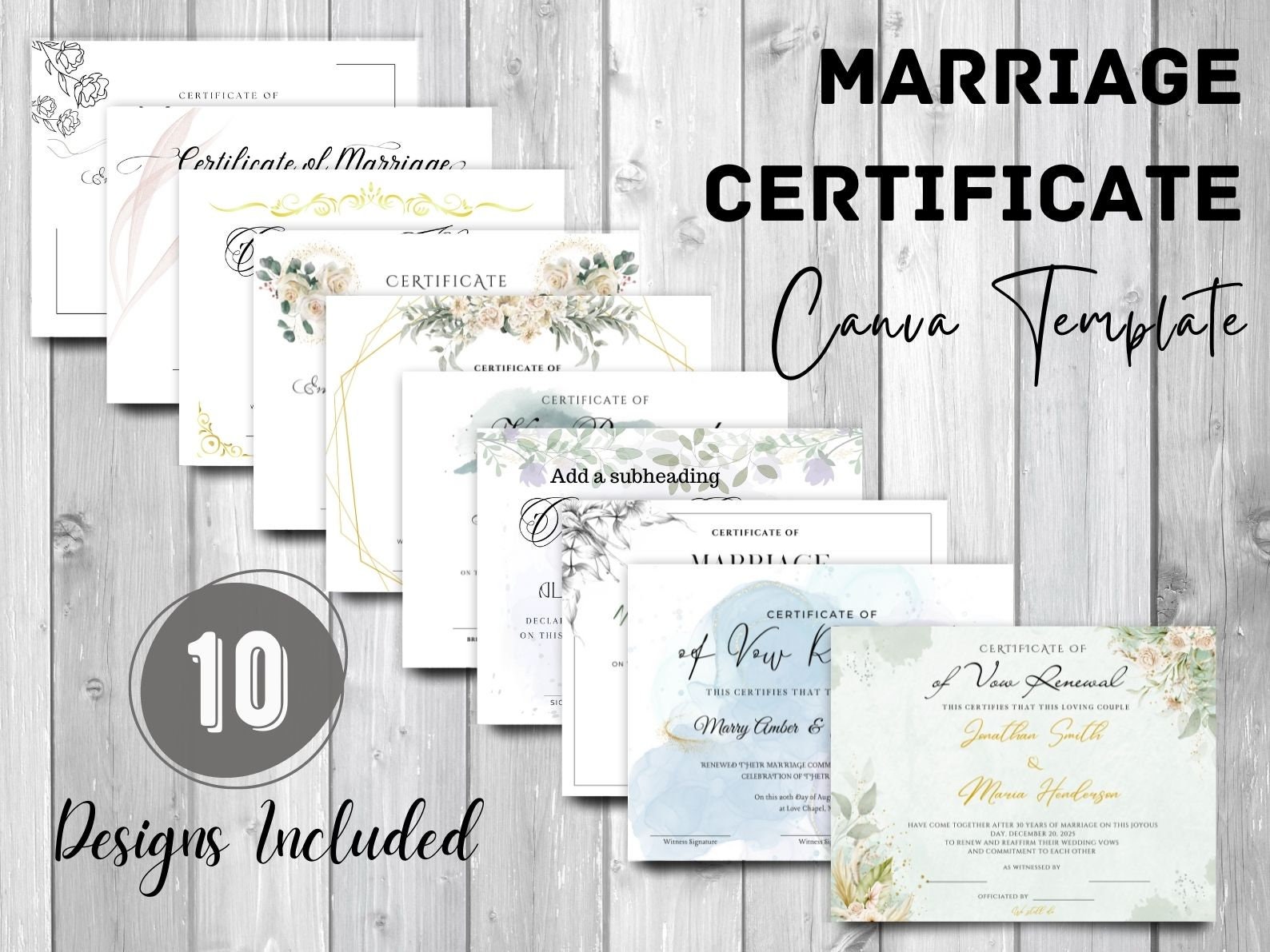 Vow Renewal Certificate - Etsy vow-renewal-certificate-etsy