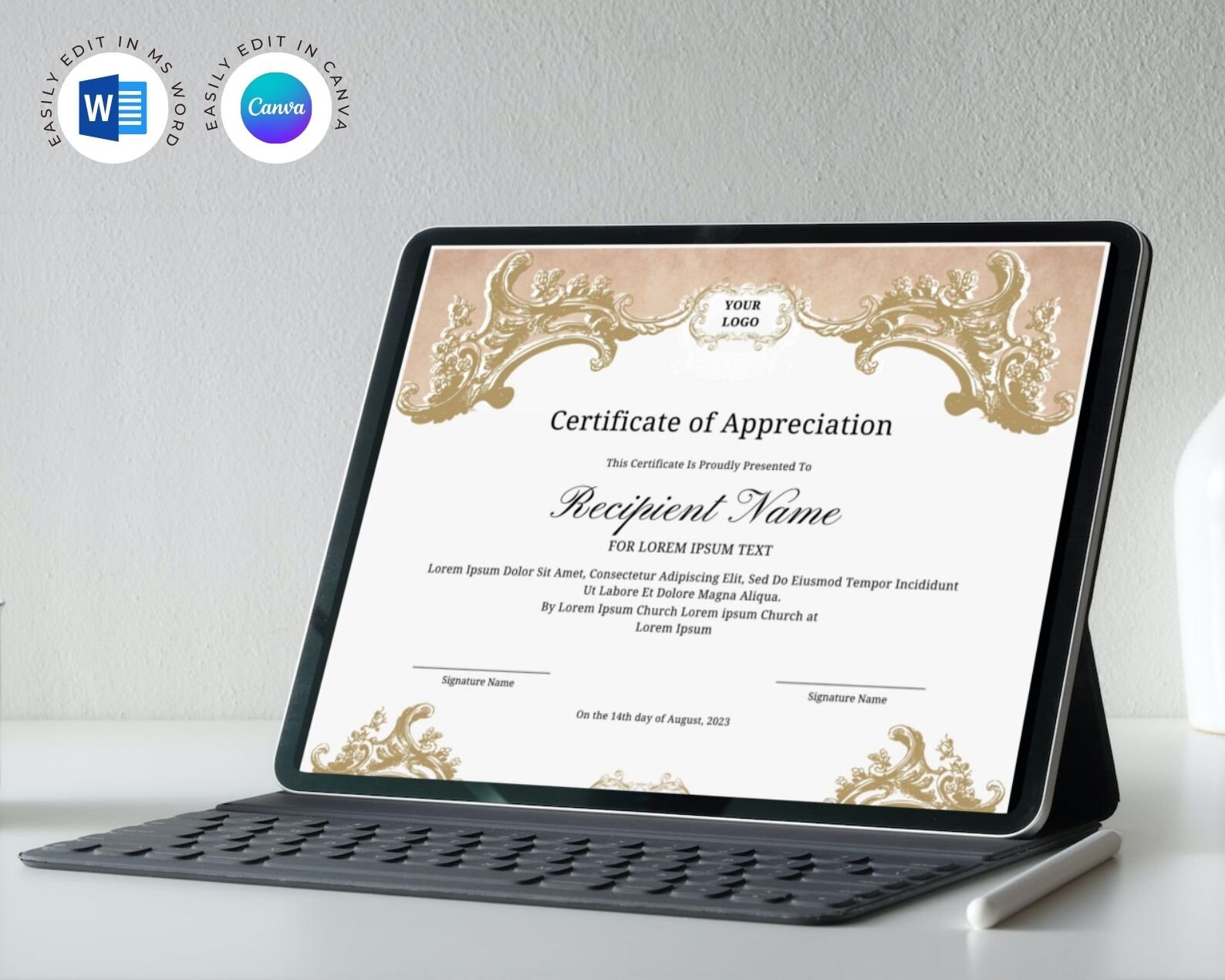 Editable Certificate of Appreciation. Award Template. - Etsy México