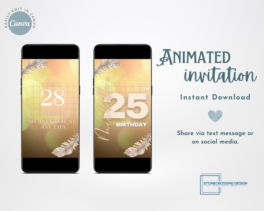 Digital Birthday Party Invitation, Electronicbirthday Party Video E ...