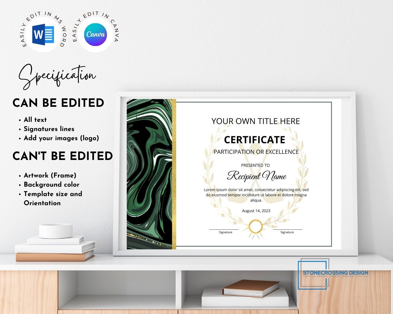 Editable Golf Sports Certificate Template With Photo. Award. Trophy ...