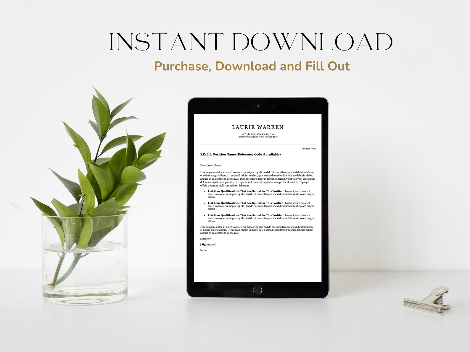 ATS Friendly Cover Letter Template for Mac and Google Docs 2023 ...