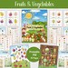 Printable Fruits & Vegetables Bundle, Kids Activity, Learning ...