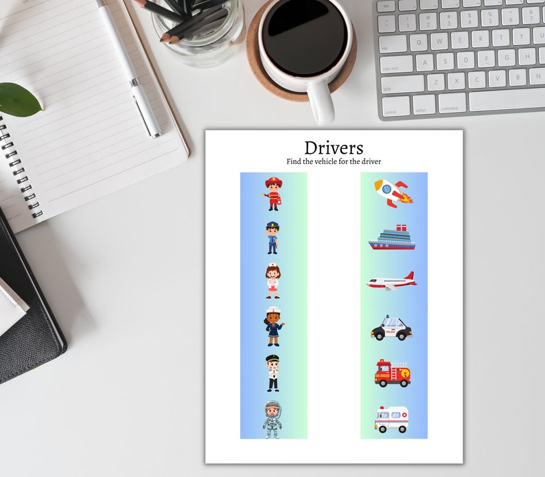 Printable Vehicle Bundle, Kids Activity, Learning About Vehicles ...