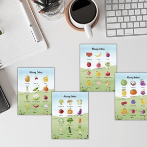 Printable Fruits & Vegetables Bundle, Kids Activity, Learning ...