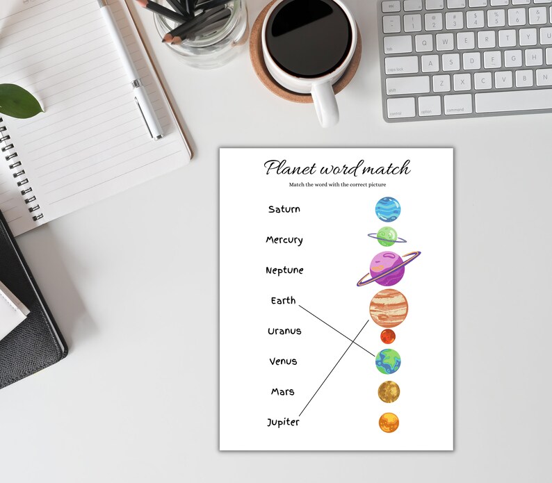 Paquete imprimible del sistema solar, actividad para niños, aprendizaje ...