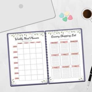 Printable Weekly Meal Planner & Grocery List (A5 A4 Letter) (PDF) - Etsy